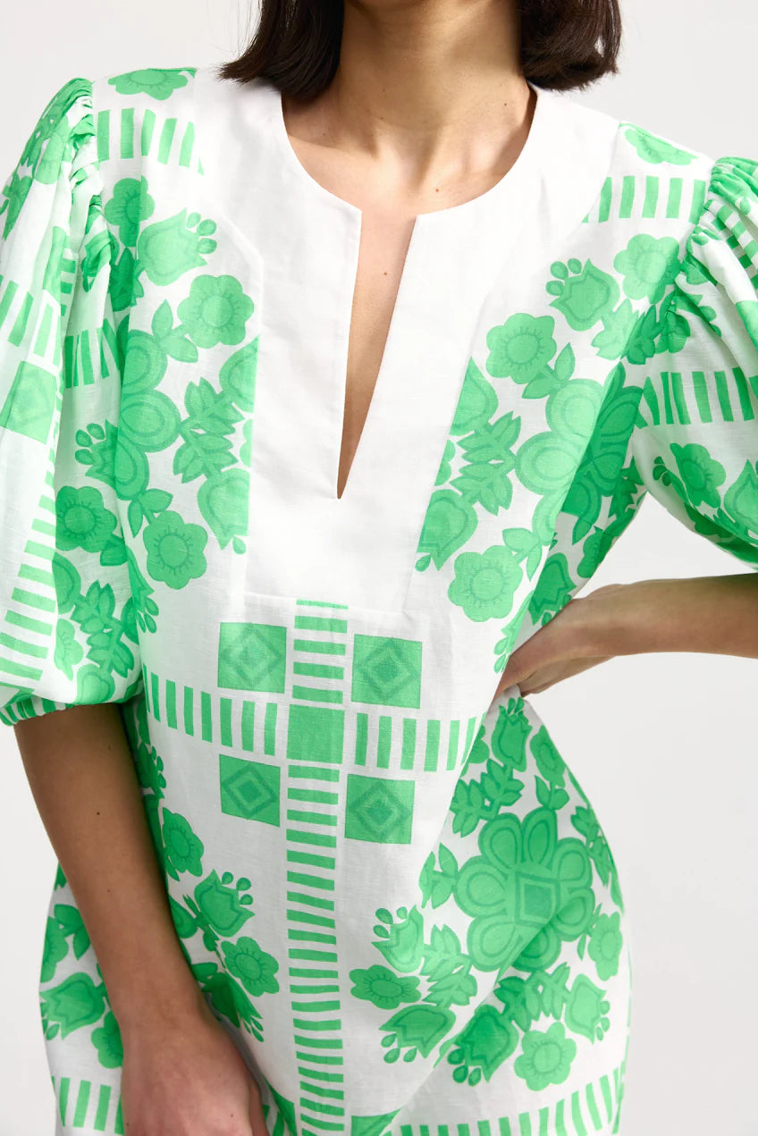 Doris Dress - Mediterranean Fern – Seasons Emporium