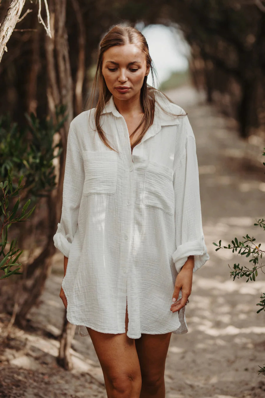 Sunshine Beach Flow Shirt - Alabaster – Seasons Emporium