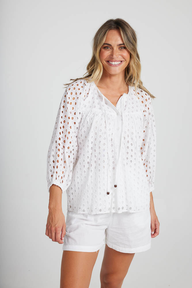 Celine Top - White – Seasons Emporium