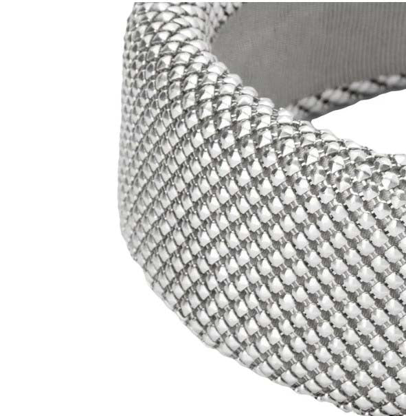 Ebony Metal Mesh Headband - Silver – Seasons Emporium